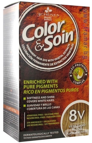 КОЛОР & СОЙН БОЯ ЗА КОСА № 8 V ВЕНЕЦИАНСКО РУСО | Apteka24.bg