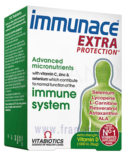 Immunace Extra Protection 30 tablets Vitabiotics / Имунейс Екстра ...