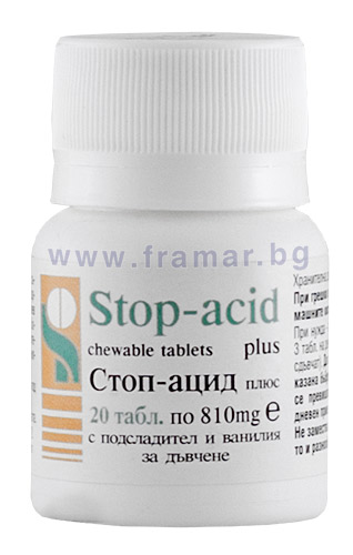 Stopacid Plus 20 tablets Panacea / Стопацид Плюс 20 броя таблетки ...