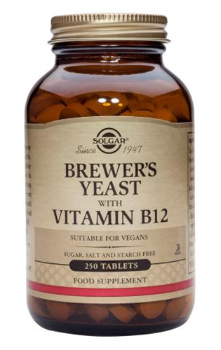 Brewer's yeast with Vitamin B12 Solgar / Бирена мая + Витамин Б 12 250 ...