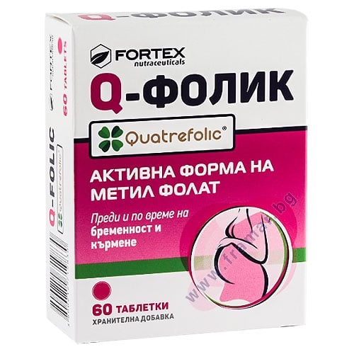 КЮ-ФОЛИК таблетки * 60 ФОРТЕКС | Apteka24.bg