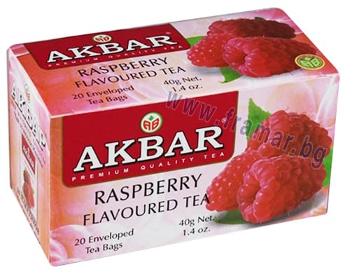 ЧАЙ АКБАР ЧЕРЕН С АРОМАТ НА МАЛИНА ФИЛТЪР * 20 | Apteka24.bg