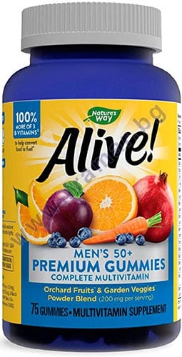 АЛАЙВ ПРЕМИУМ МУЛТИВИТАМИНИ ЗА МЪЖЕ 50+ желирани таблетки * 75 | Apteka24.bg
