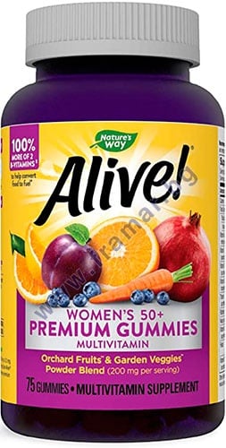 АЛАЙВ ПРЕМИУМ МУЛТИВИТАМИНИ ЗА ЖЕНИ 50+ желирани таблетки * 75 | Apteka24.bg