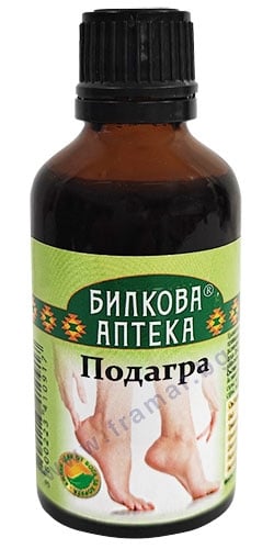 БИЛКОВА АПТЕКА ТИНКТУРА ПОДАГРА + ВИТАМИН B6 50 мл | Apteka24.bg