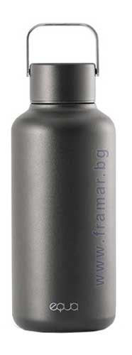 МЕТАЛНА БУТИЛКА EQUA ТАЙМЛЕС ЧЕРНА 600 мл | Apteka24.bg