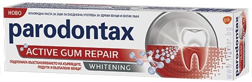 ПАСТА ЗА ЗЪБИ ПАРОДОНТАКС АКТИВ ГЪМ РИПЕЪР УАЙТЪНИНГ 75 мл | Apteka24.bg