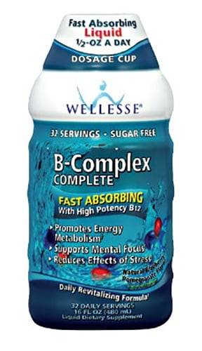 Vitamin B complex complete liquid solution 480 ml WELLESSE / Течен ...
