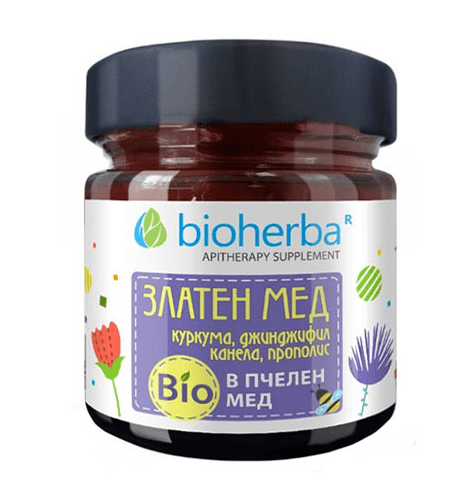 БИОХЕРБА ЗЛАТЕН МЕД В БИО ПЧЕЛЕН МЕД 280 г | Apteka24.bg
