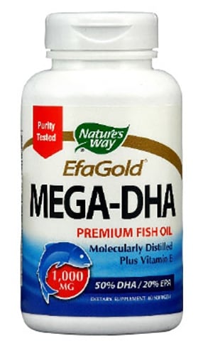 Mega DHA 1000 mg 60 capsules Natures Way / Мега DHA 1000 мг. 60 капсули ...