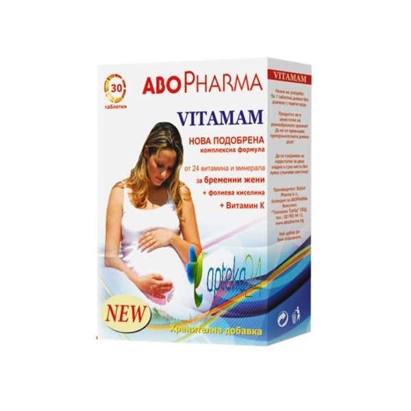 Abopharma Vitamam 30 tablets / Абофарма Витамам 30 таблетки | Apteka24.bg